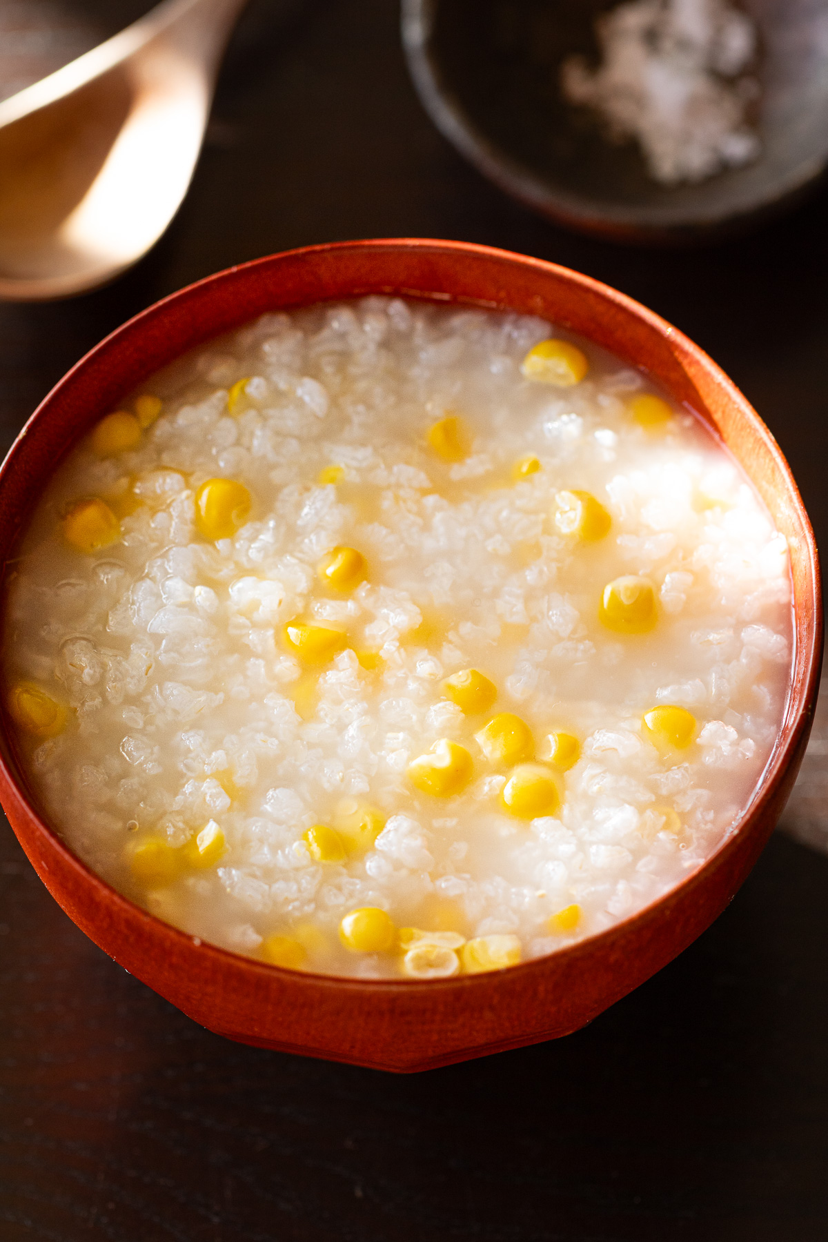 Sweet Corn Congee Recipe (Rice Cooker Method)