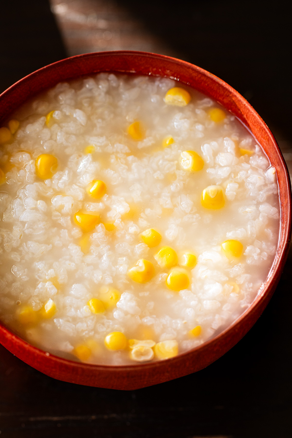 Sweet Corn Congee Recipe (Rice Cooker Method)